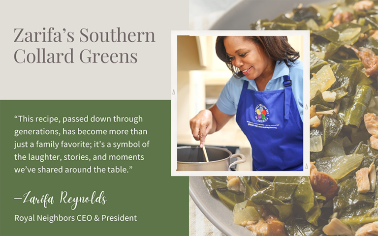 Zarifa's Southern Collard Greens - Royal Neighbors of America